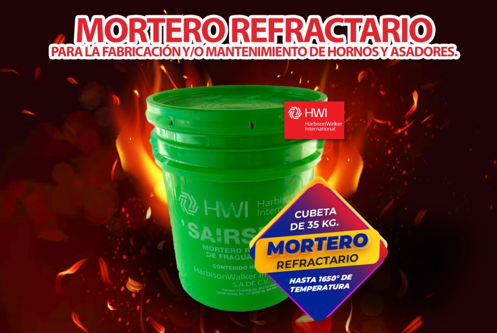 Mortero Refractario SAIRSET M - Cementos y Ladrillos Refractarios en Mérida